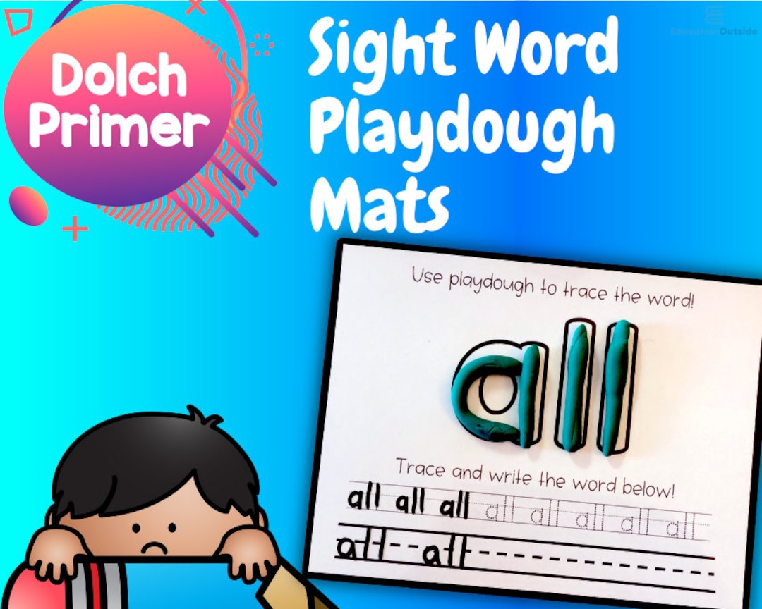 Kindergarten | Dolch Sight Words | Playdough Mats | Montessori ...