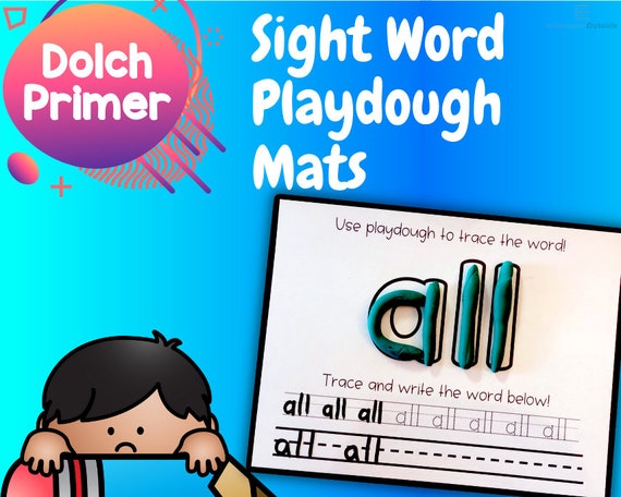 Kindergarten Dolch Sight Words Playdough Mats Montessori | Etsy