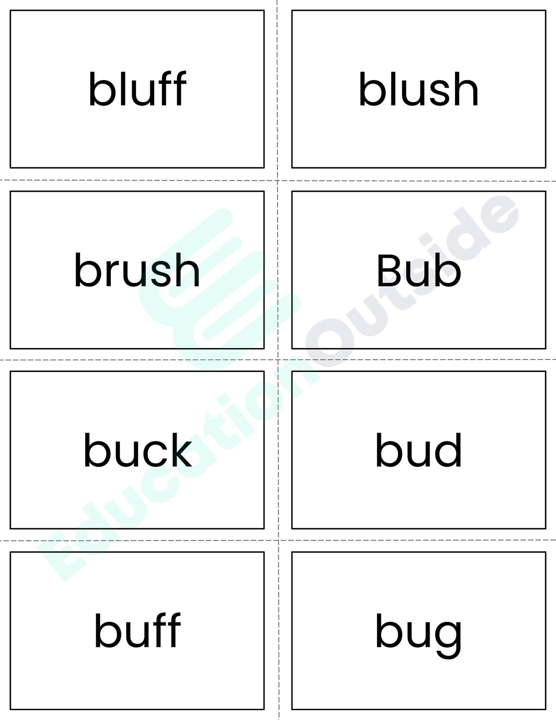 Short U, Flash Cards, Vowels, Phonics, Education Printables, Learning ...