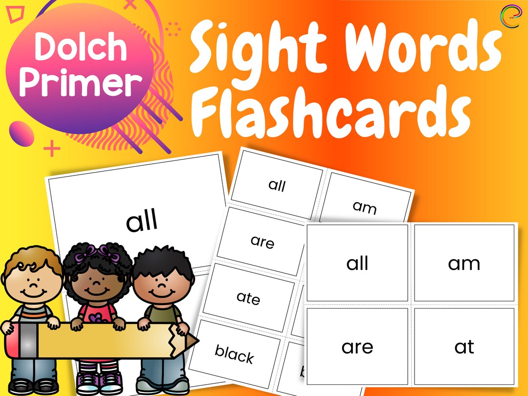 Kindergarten | Dolch Sight Word Flashcards | Education Printables ...