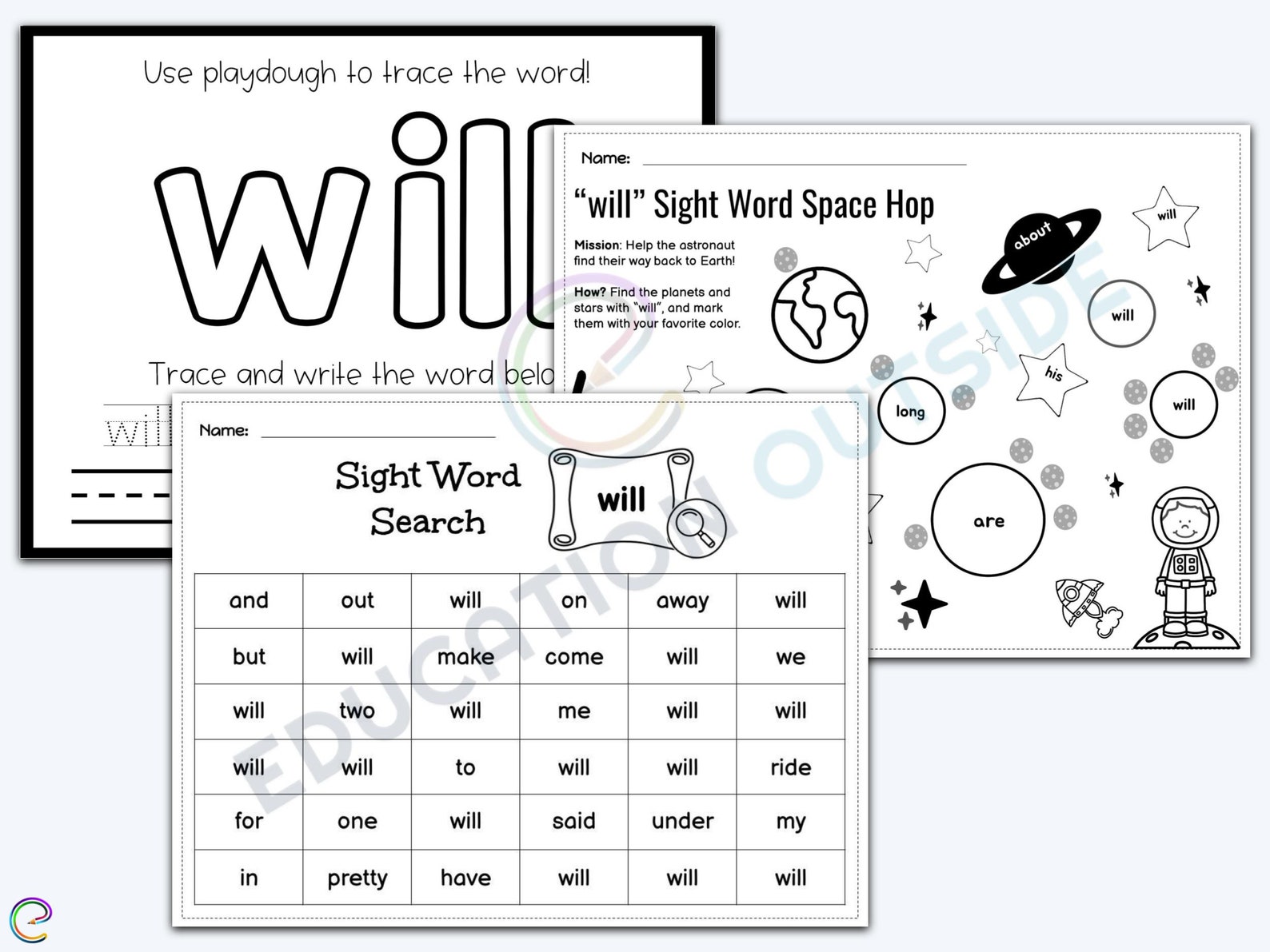 Sight Word Worksheet, Will Sight Word, Sight Word Printable, Learning ...
