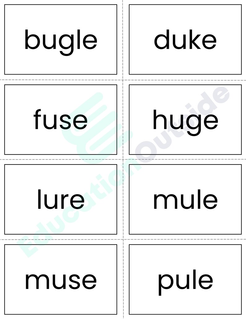 Long Vowels Magic E Flash Cards First Grade Second Grade - Etsy Canada