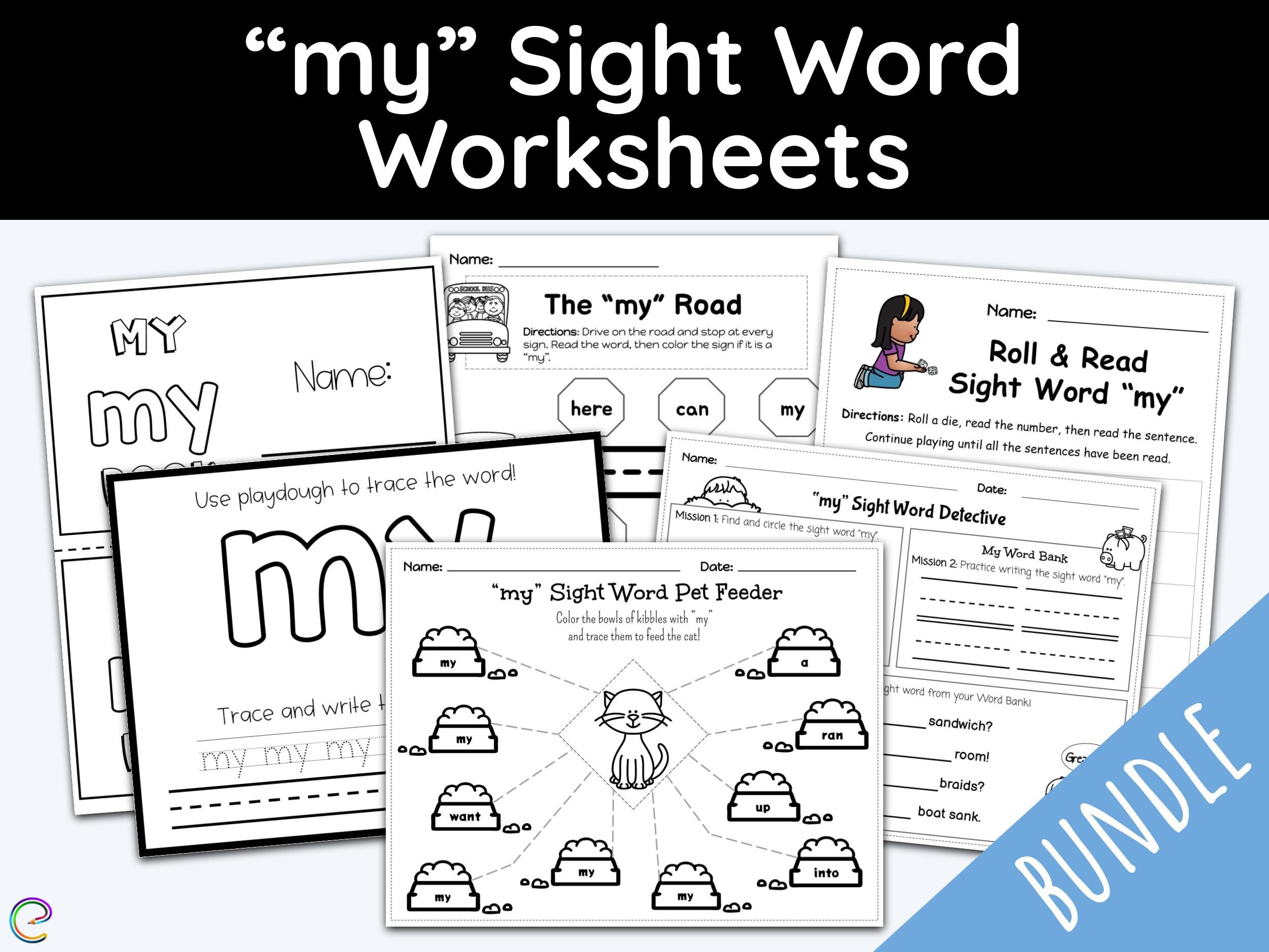 Sight Word Worksheet, Sight Word My, Reading Printable, 1st Grade ...