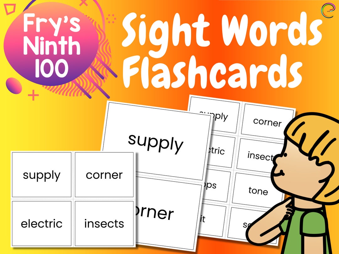 Fry Sight Words | 100 Sight Words | Printable Flash Cards | 4th Grade ...