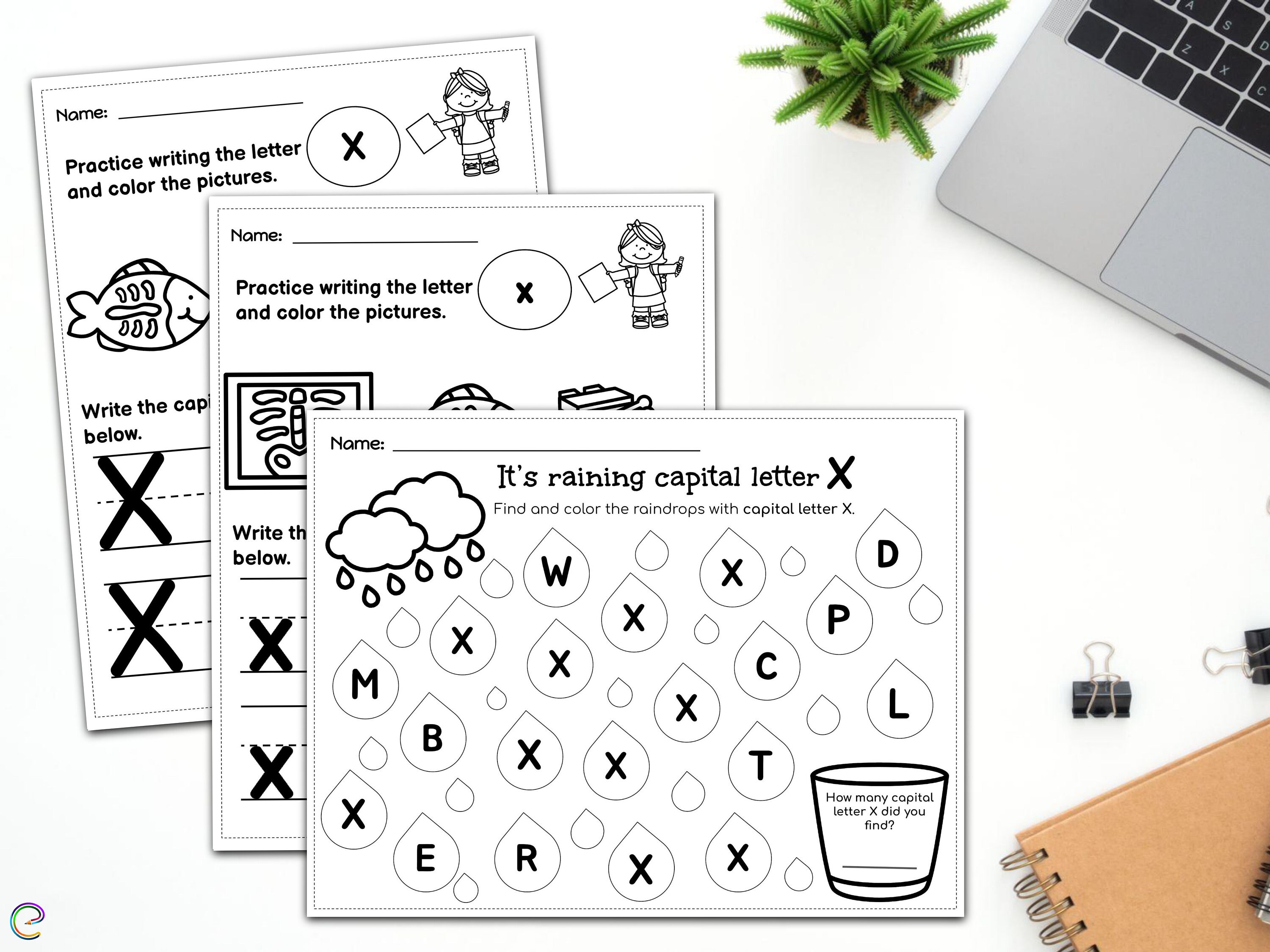 42 Letter X Kids Worksheets and Education Printables for Early Learning ...