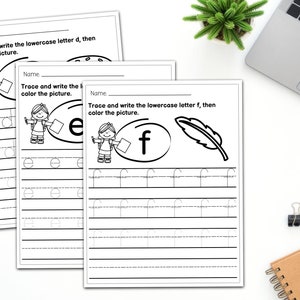 52 Alphabet Handwriting Practice Worksheets, Education Printables ...