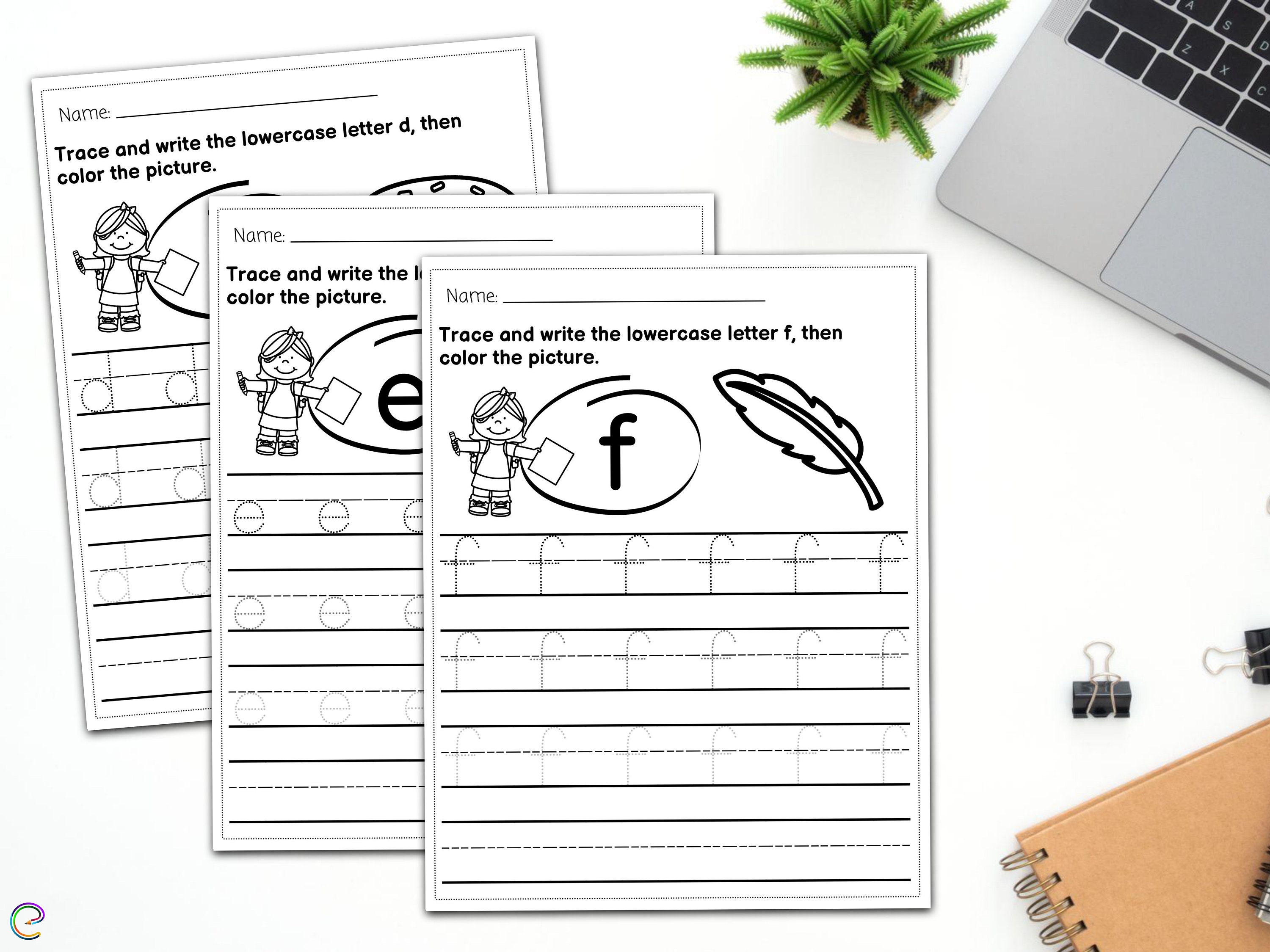 52 Alphabet Handwriting Practice Worksheets, Education Printables ...