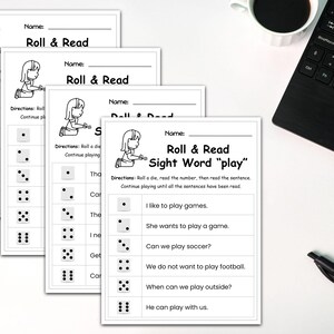 Roll a Sight Word Kids Worksheet Activity, Education Printables for ...