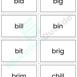Word Families, Short Vowels, Flashcards Printable, Second Grade, First ...