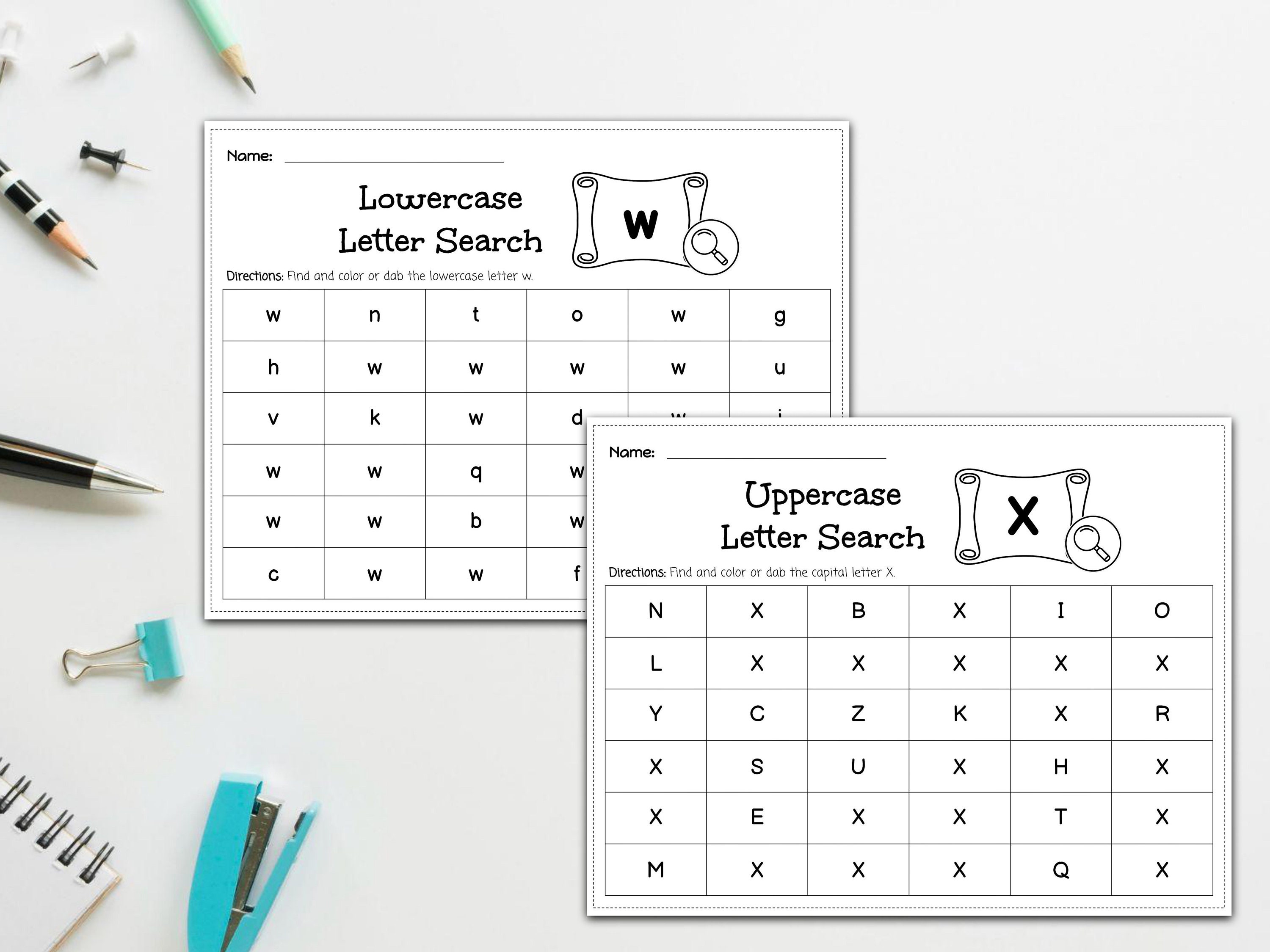 52 Alphabet Printable Letter Word Search Printable Teaching | Etsy