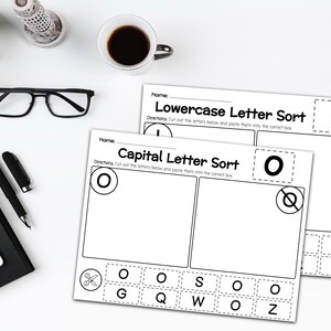 52 Cut Sort Paste Alphabet Worksheets, Activity Sheets, Daycare ...