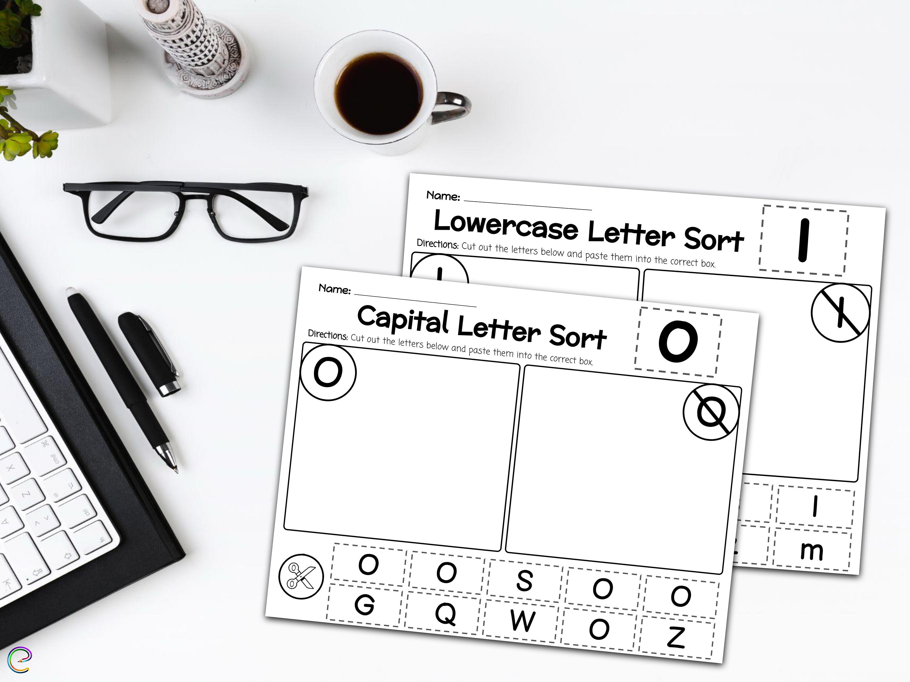 52 Cut Sort Paste Alphabet Worksheets, Activity Sheets, Daycare ...