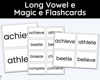 Magic E Vowels Long O Flashcards Teaching Resources | Etsy