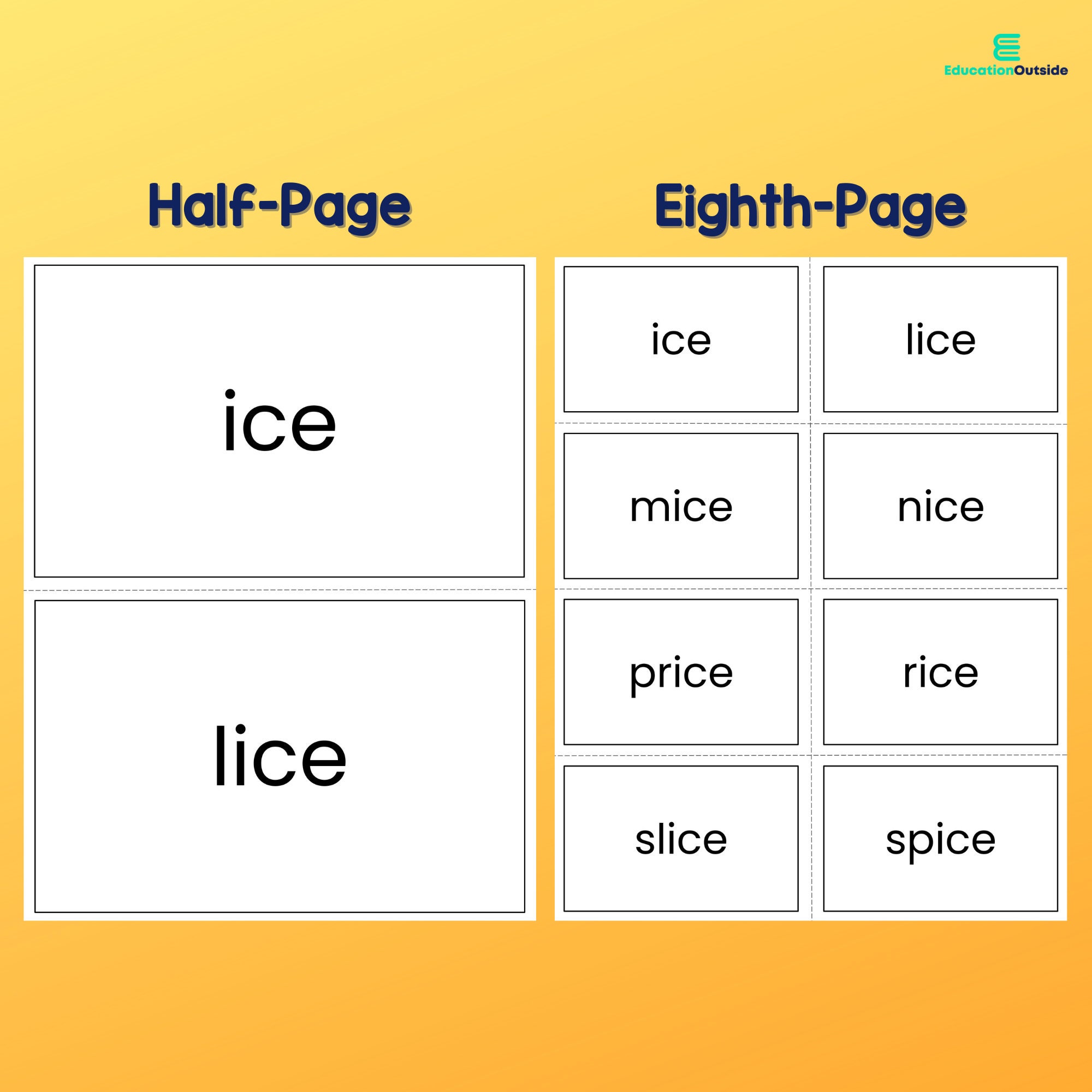 Long I, Vowels, Word Families, Flash Cards, Phonics, 1st Grade, Second ...