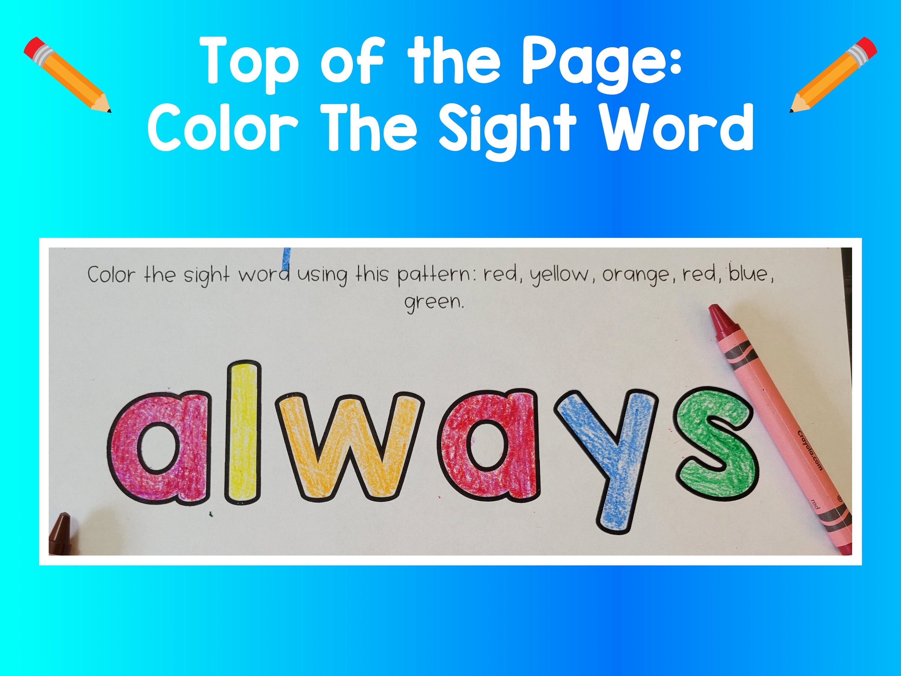 2nd Grade Coloring Worksheets for Dolch Sight Words, Children ...