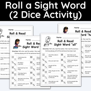 Roll a Sight Word Kids Worksheet Activity, Teacher Resources Education ...