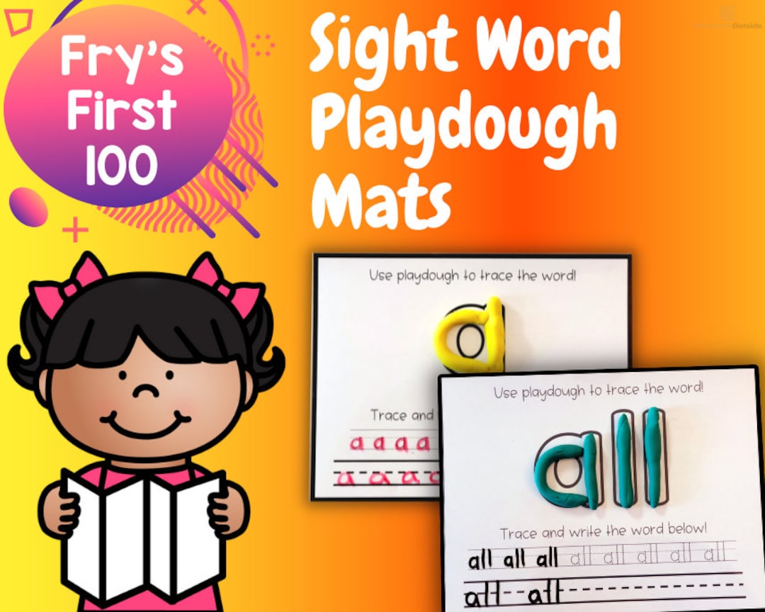 100 Sight Words | Fry Sight Words | Playdough Mats | First Grade ...