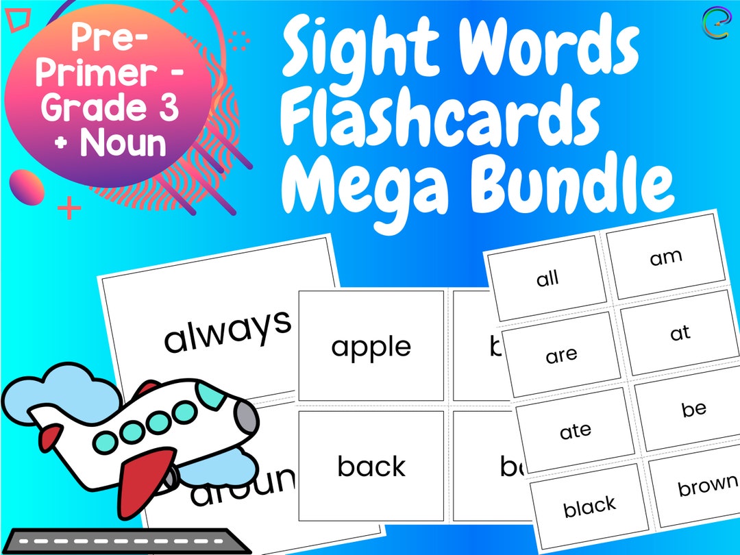 Mega Bundle | Dolch Sight Words | Flashcards | Preschool Printables ...