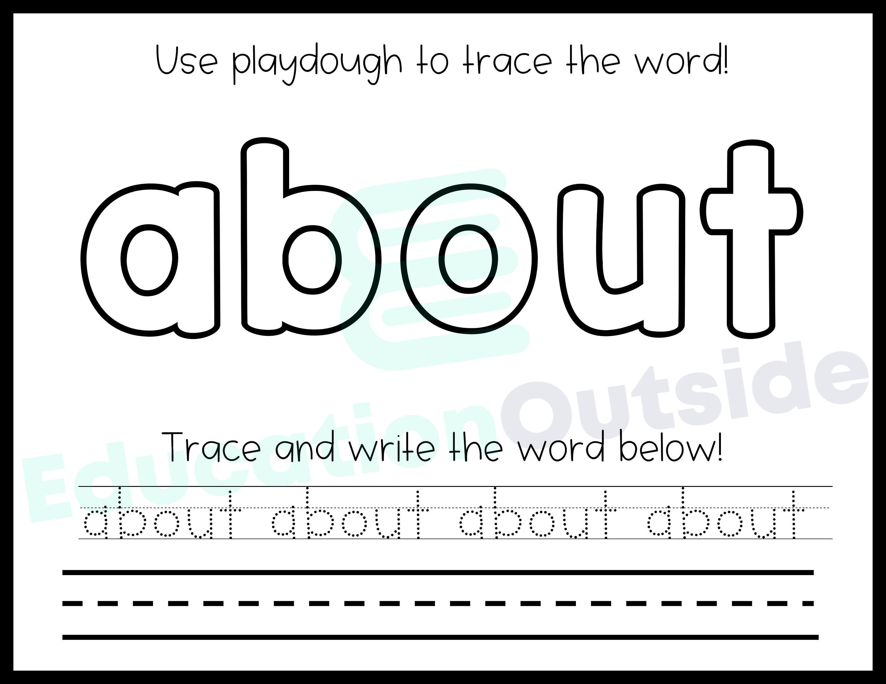 3rd Grade Dolch Sight Words Playdough Mats Activity - Etsy