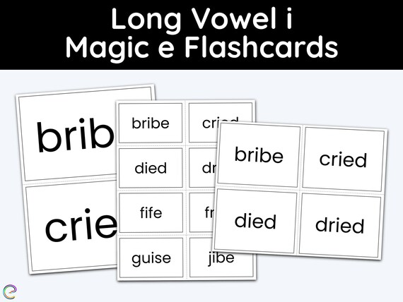 Flashcards Magic E Long I Vowel Sounds First Grade 2nd | Etsy