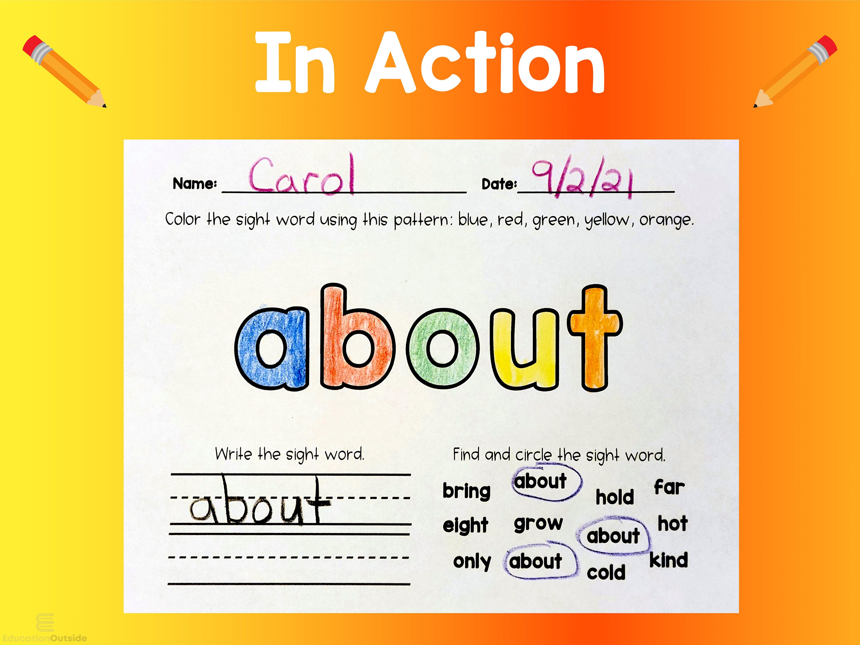 3rd Grade | Coloring Worksheets | Dolch Sight Words | Coloring Pages ...