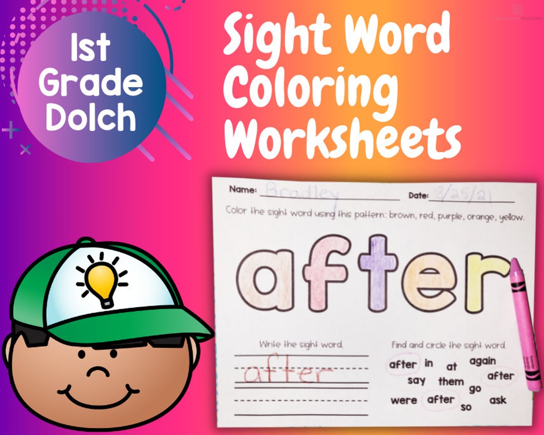 1st Grade | Coloring Worksheets | Dolch Sight Words | Coloring Pages ...