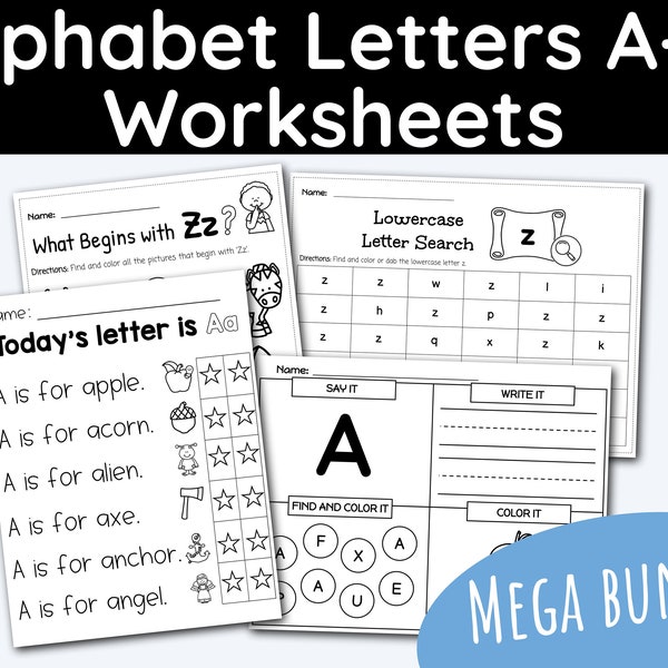 Preschool Worksheets - Etsy