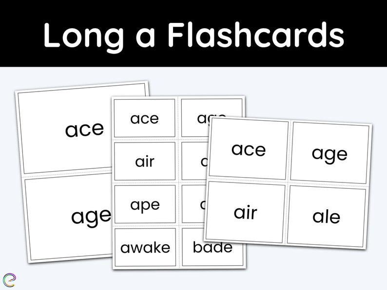 Flashcards Vowel Sounds Long A Kindergarten First Grade - Etsy