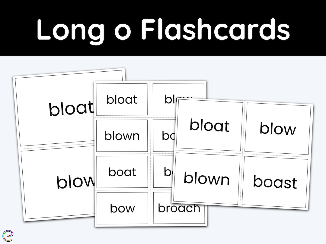 Long O, Vowels, Flashcards, Phonics, Reading Printable, Learning ...