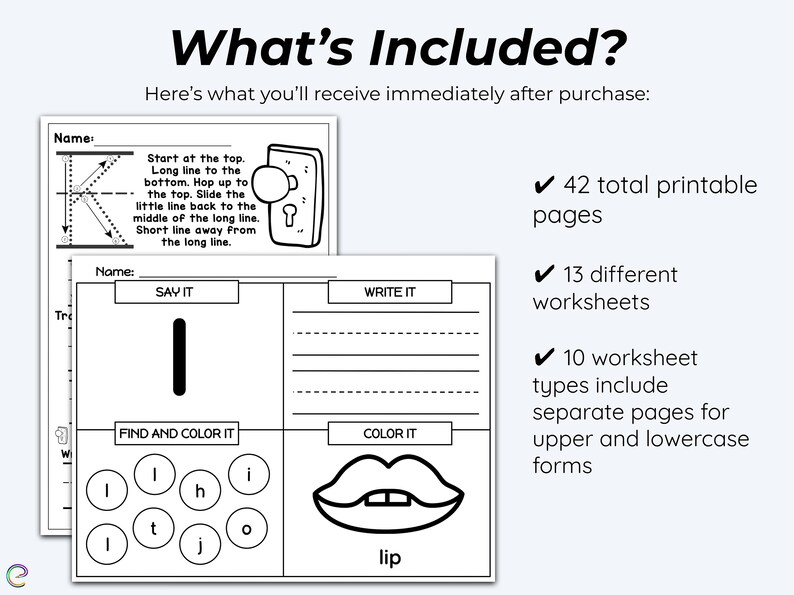 42 Letter L Alphabet Worksheets Education Printables Mega Bundle ...