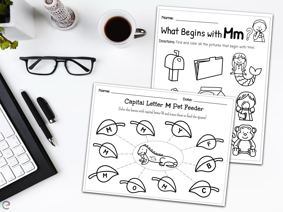 42 Letter M Education Worksheets Letter Worksheet Mega Bundle | Etsy