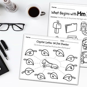 42 Letter M Education Worksheets, Letter Worksheet Mega Bundle ...