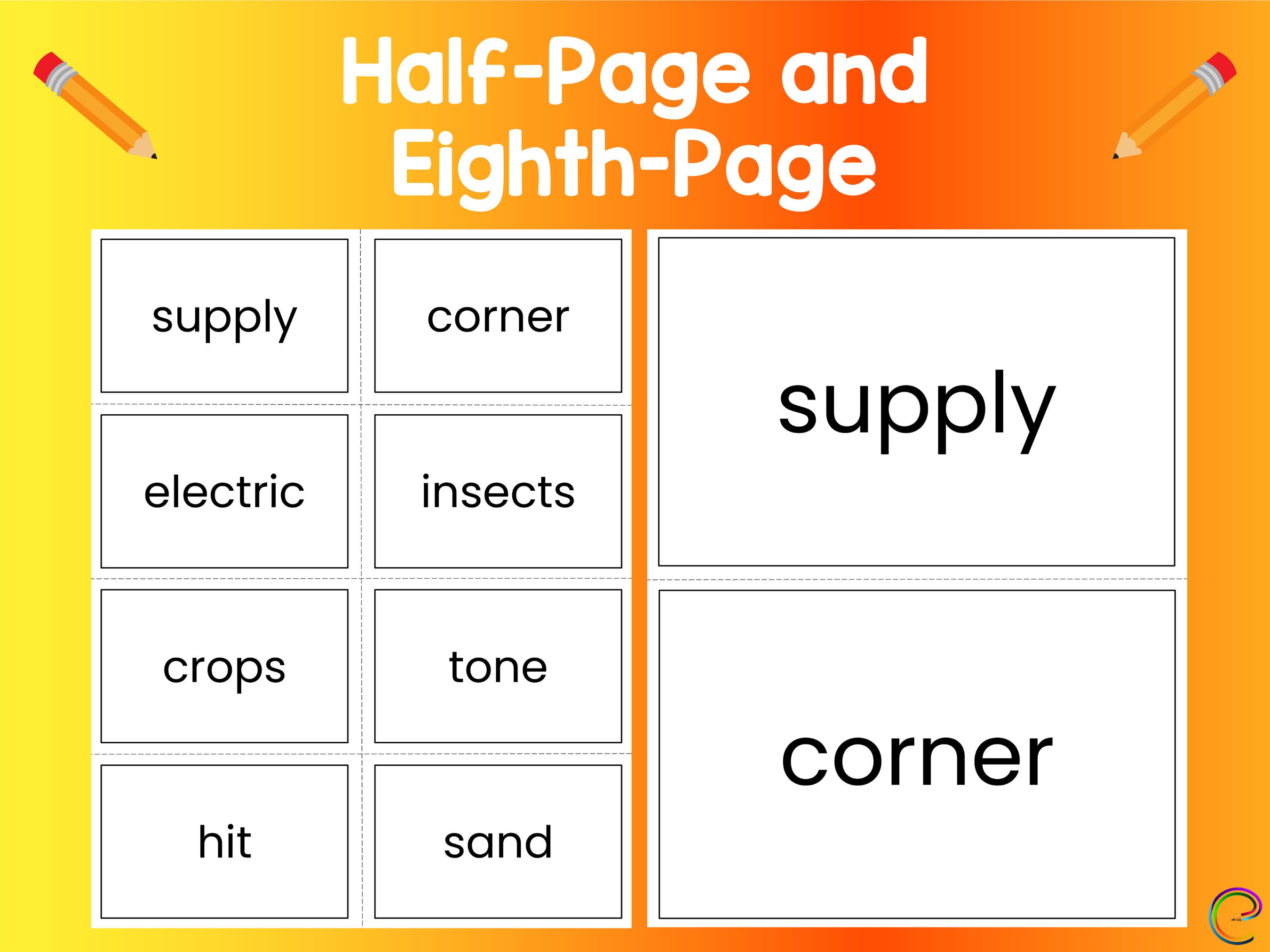 Fry Sight Words | 100 Sight Words | Printable Flash Cards | 4th Grade ...