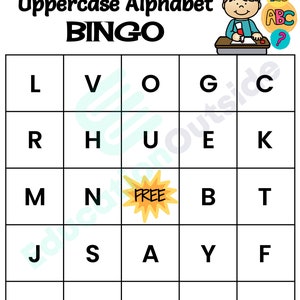 Bingo | Alphabet Printable | Children Activities | Daycare Printable ...