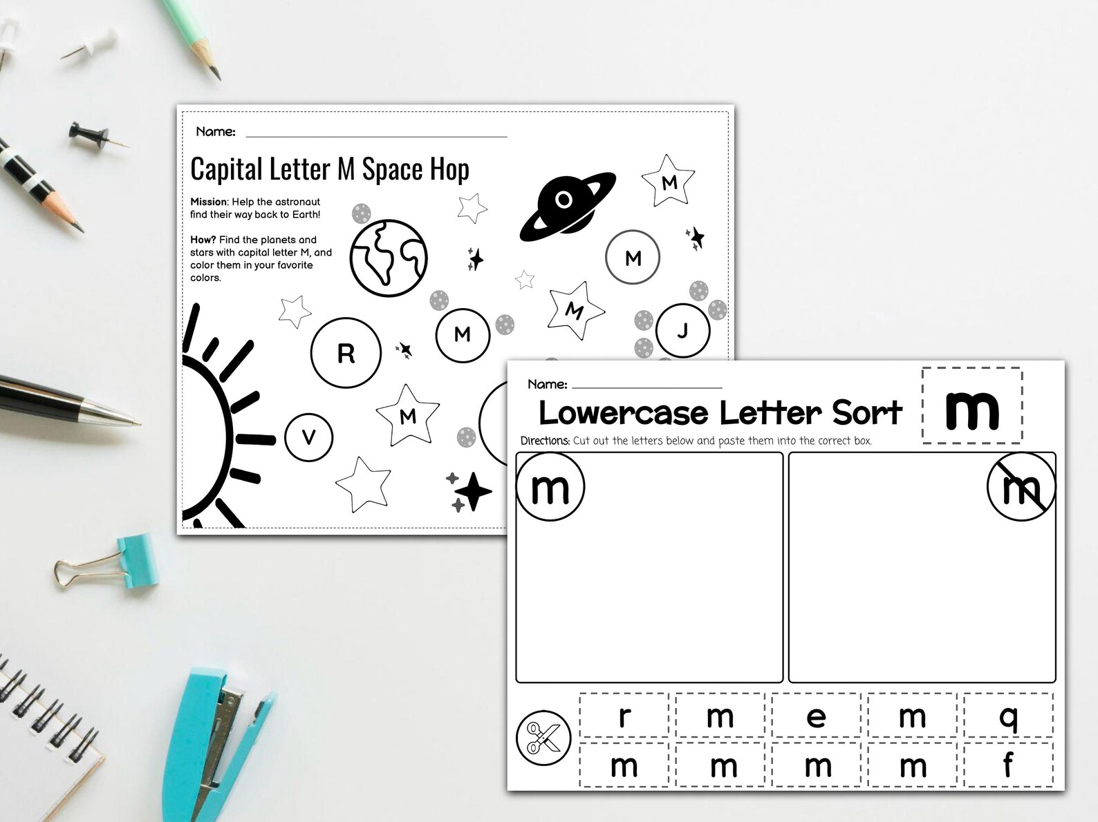 42 Letter M Education Worksheets Letter Worksheet Mega Bundle | Etsy
