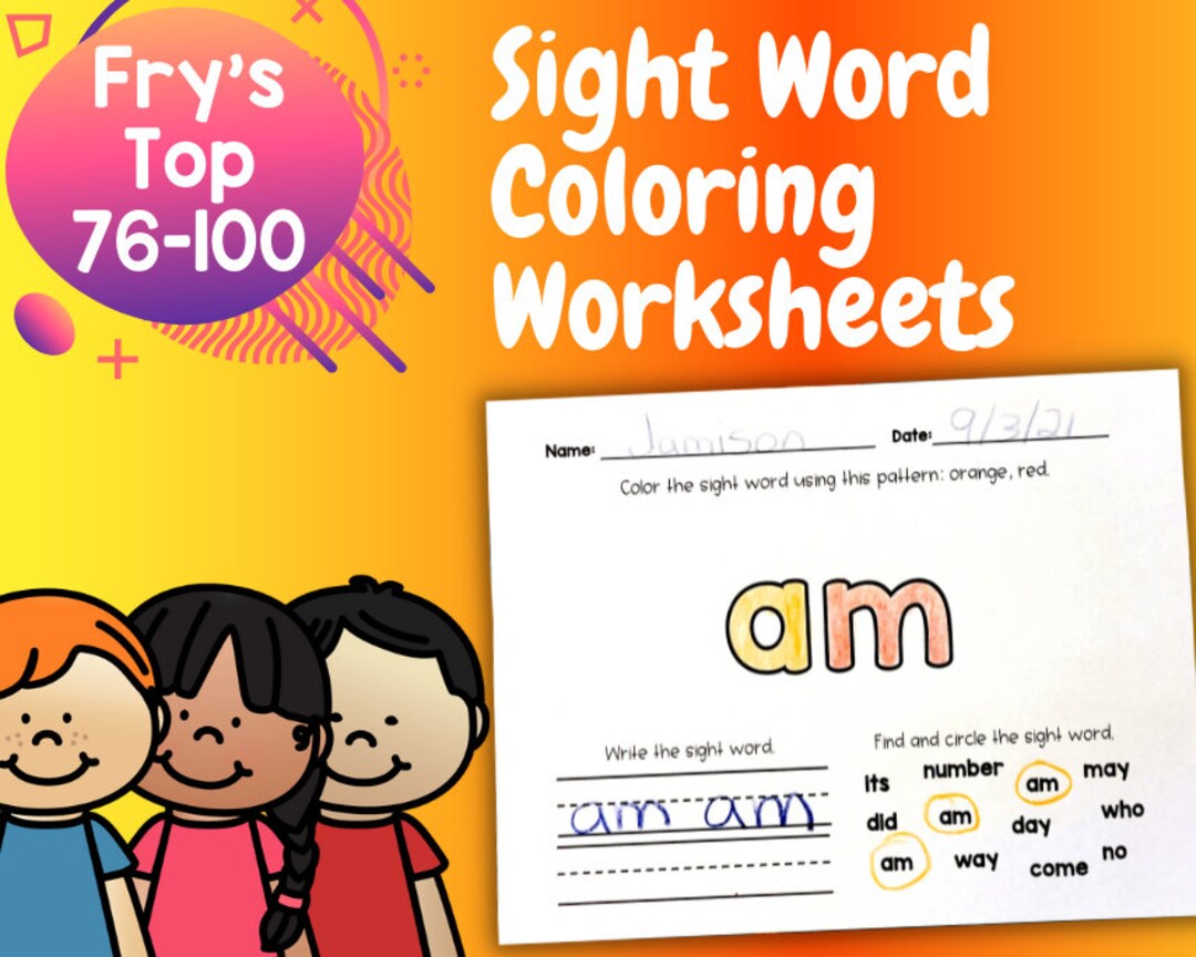 76-100 | Frys Sight Words | Coloring Worksheets | Homeschool Curriculum ...