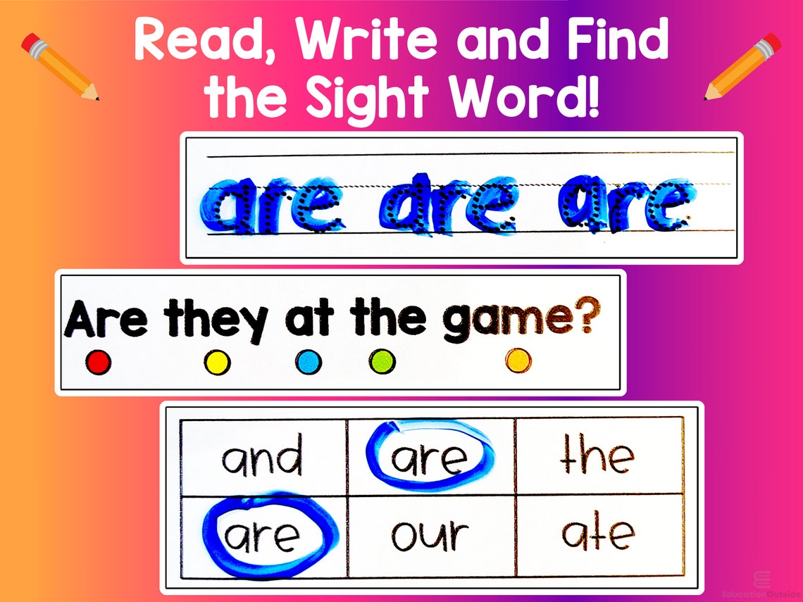 Kindergarten Dolch Sight Words Flashcards Children | Etsy