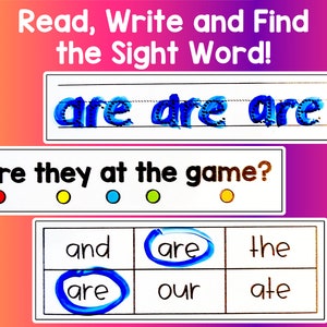 Kindergarten | Dolch Sight Words | Flashcards | Children Activities ...