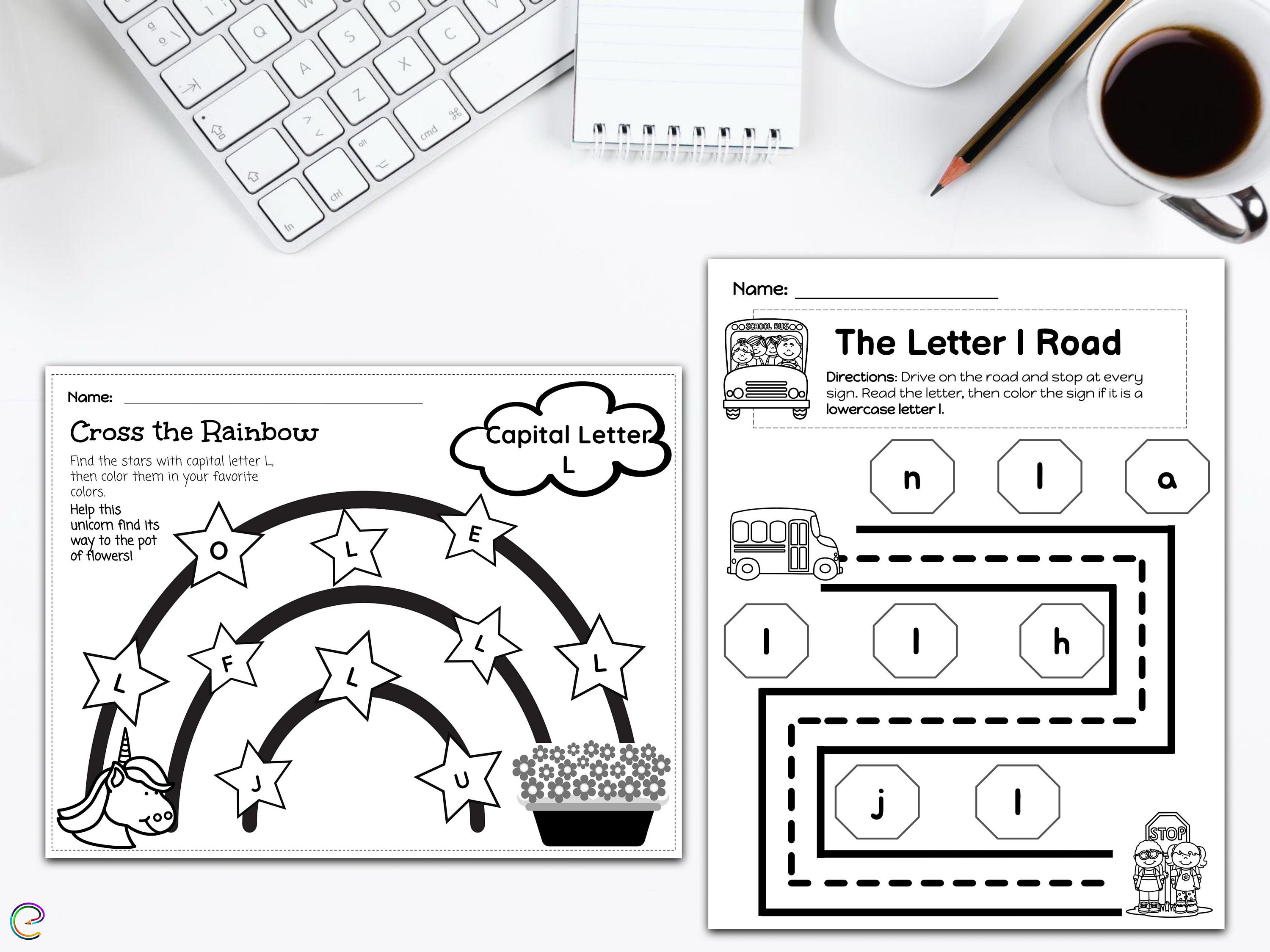 42 Letter L Alphabet Worksheets Education Printables Mega Bundle ...