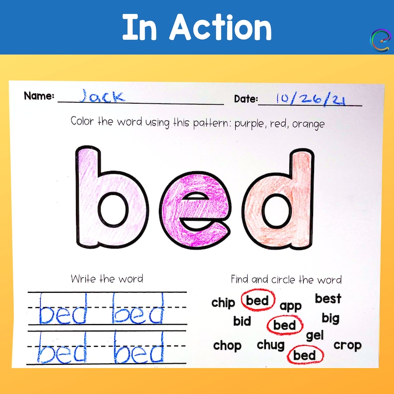 Vowel Sounds Coloring Worksheets Short Vowel Short E | Etsy