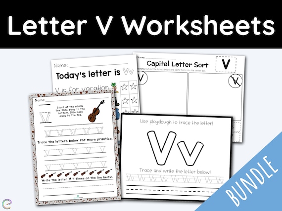 Letter V Worksheets Pre K