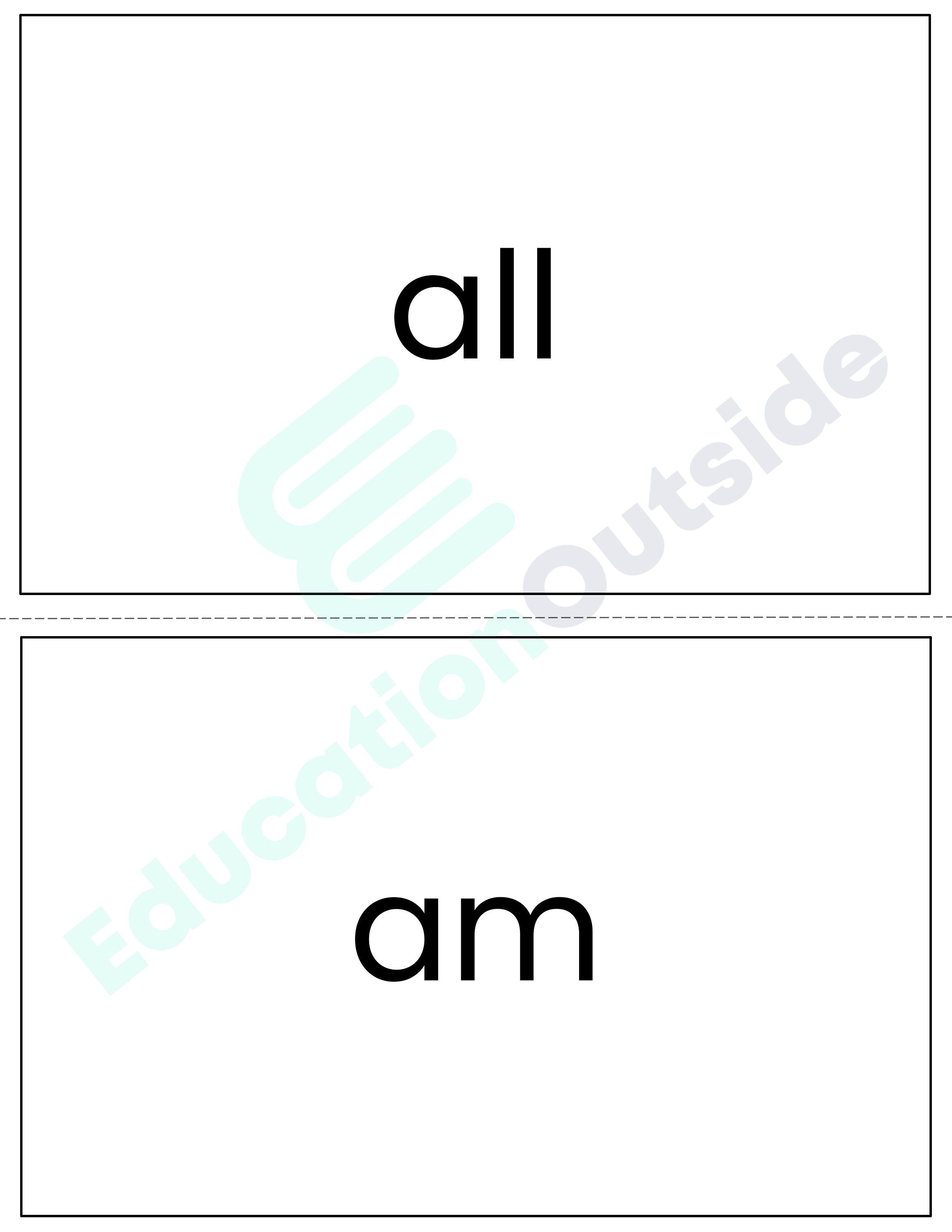 Sight Word Flashcards | Dolch | Preschool Printables | Kindergarten ...