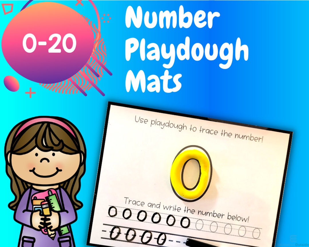 Number Tracing | 0-20 | Playdough Mats | Kindergarten Math | Daycare ...