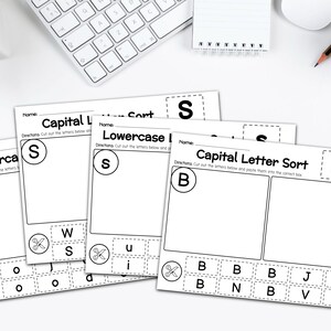 52 Cut Sort Paste Alphabet Worksheets, Activity Sheets, Daycare ...