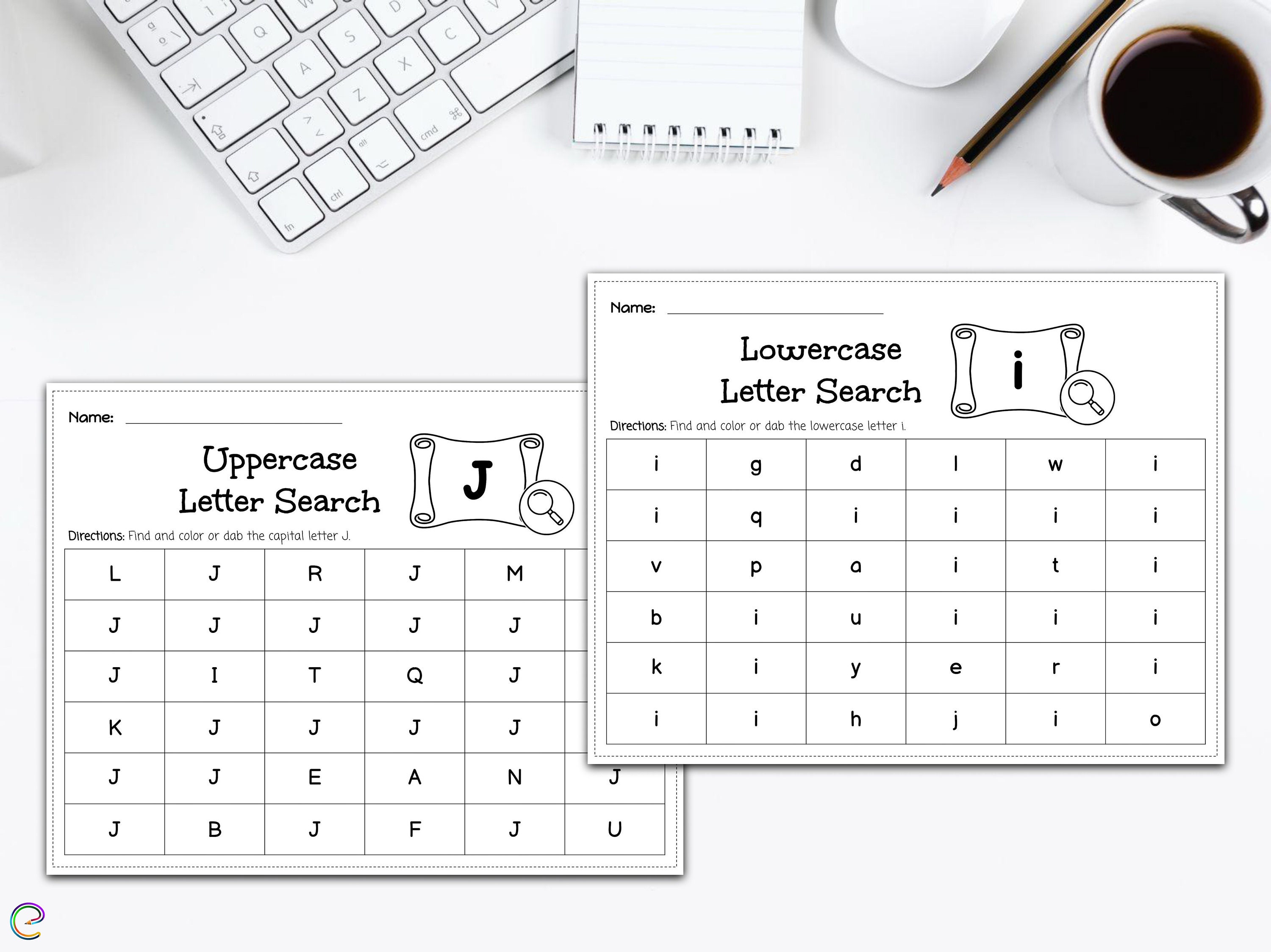 52 Alphabet Printable Letter Word Search Printable, Teaching Resources ...
