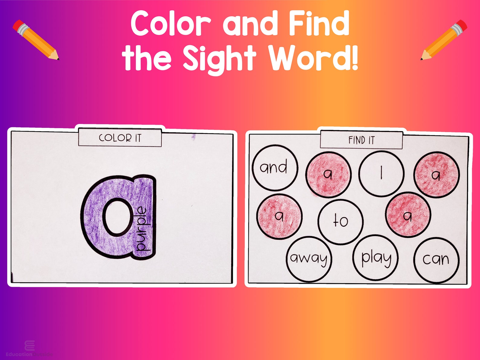 40 Pre-k Worksheets Dolch Sight Words Activity Mat Activity Sheets ...