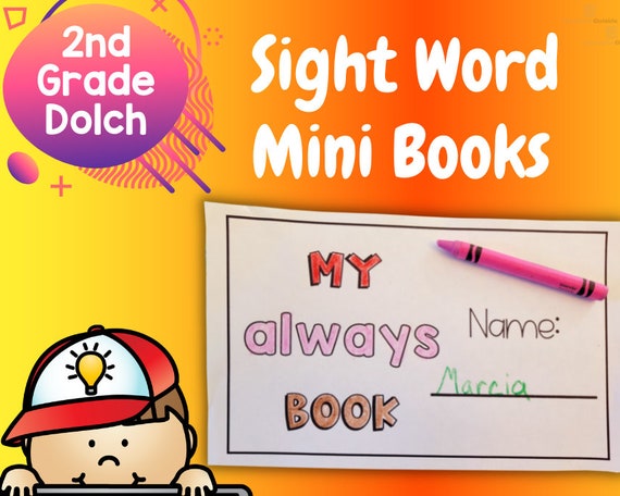 Second Grade Activity Books Dolch Sight Words Homeschool - Etsy