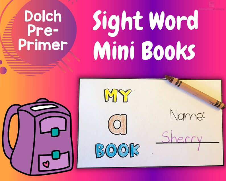 Pre Primer | Dolch Sight Words | Activity Books | Preschool Printables ...