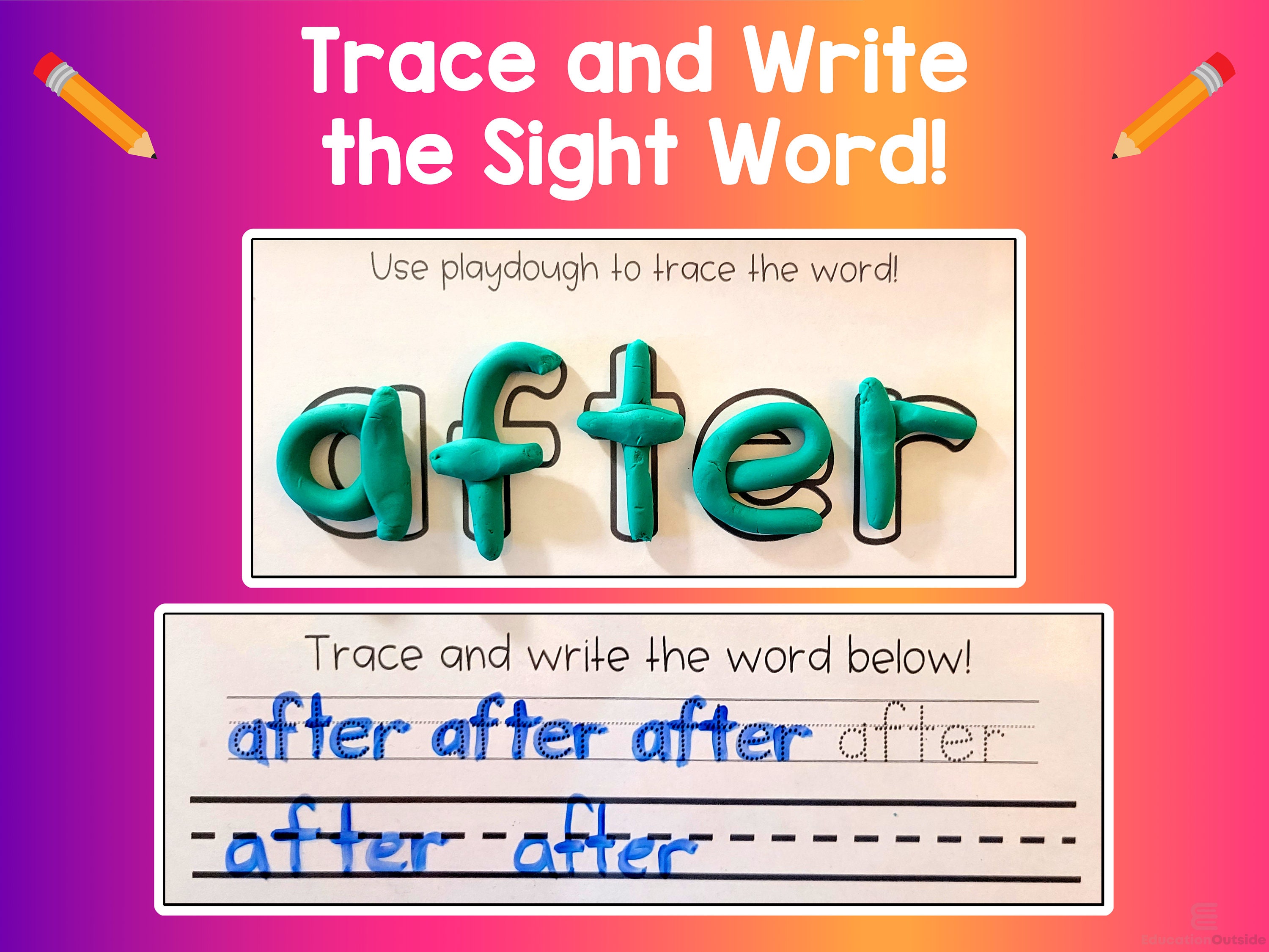 First Grade Dolch Sight Words Playdough Mats Home - Etsy