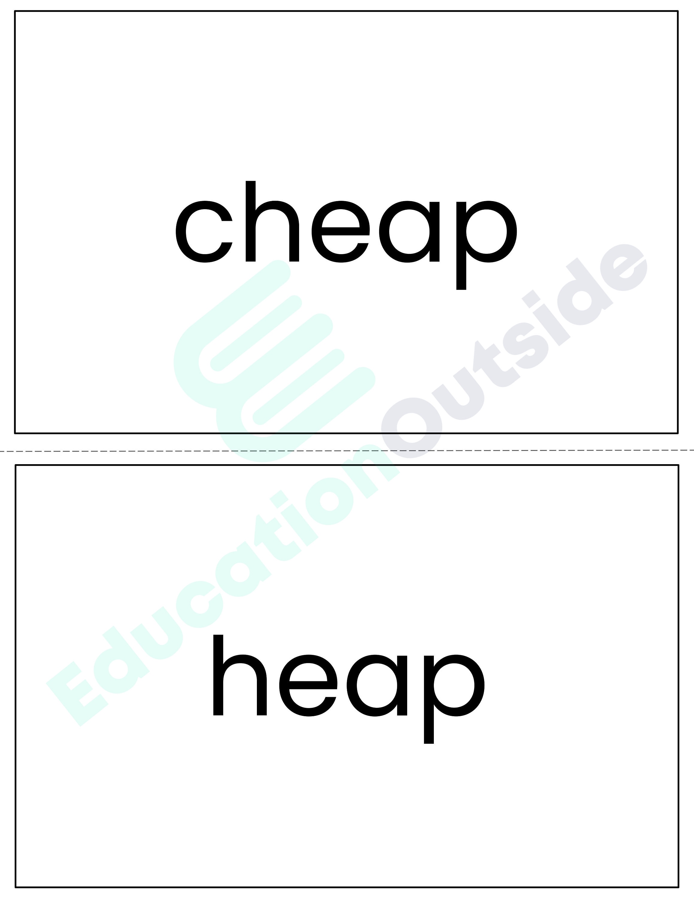 Long E, Word Families, Flash Cards, Vowel Sounds, Flashcards Printable ...